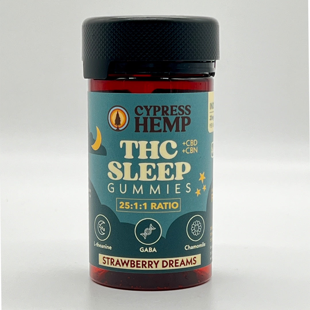 Cypress Hemp VA Legal 25:1:1 525mg:20mg:20mg CBD:THC:CBN Sleep Gummies