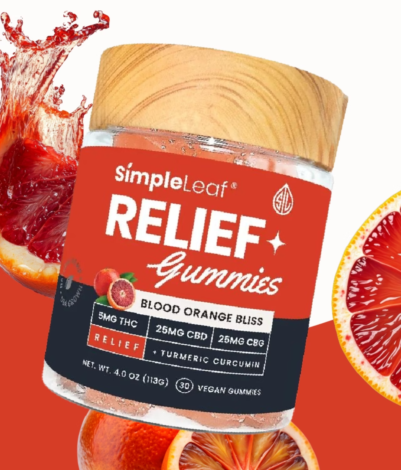SimpleLeaf THC+Turmeric Curcumin Relief Gummies